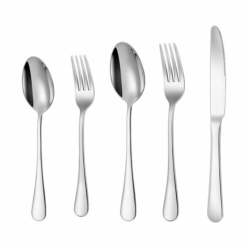 Нож, вилка и ложка из нержавеющей стали