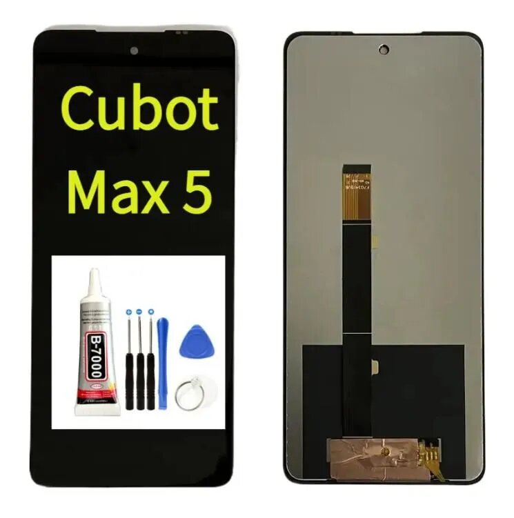 Cubot Max 5 ЖК-дисплей с сенсорным экраном в сборе для сотового телефона, включая набор инструментов + клей B7000