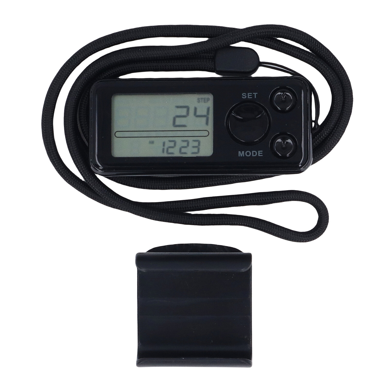 3D шагомер для ходьбы с ЖК-дисплеем и подсветкой, простой счетчик шагов и калорий, с зажимом и ремешком, память на 7 дней, подходит для мужчин и женщин.