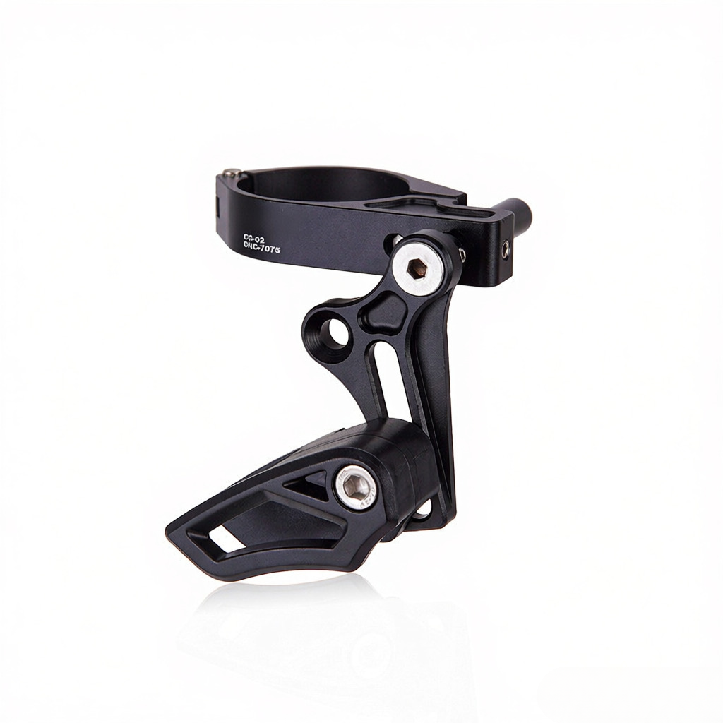 ZTTO CG02 Bicycle Chain Guide 31.8mm-35mm Clamp Mount Direct Mount E type Adjustable 1X For MTB Mountain Gravel Bike 7075 Aluminum Alloy CNC Nylon 52g 250*150*40mm 55g 1 Chain Guide 4 Washer 1 Frame Protector