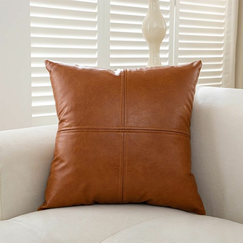 Подушка для дивана в гостиной, легкая роскошь, высококачественная подушка из масляного воска, подушка для поддержки поясницы из искусственной кожи, декоративная подушка, подушка