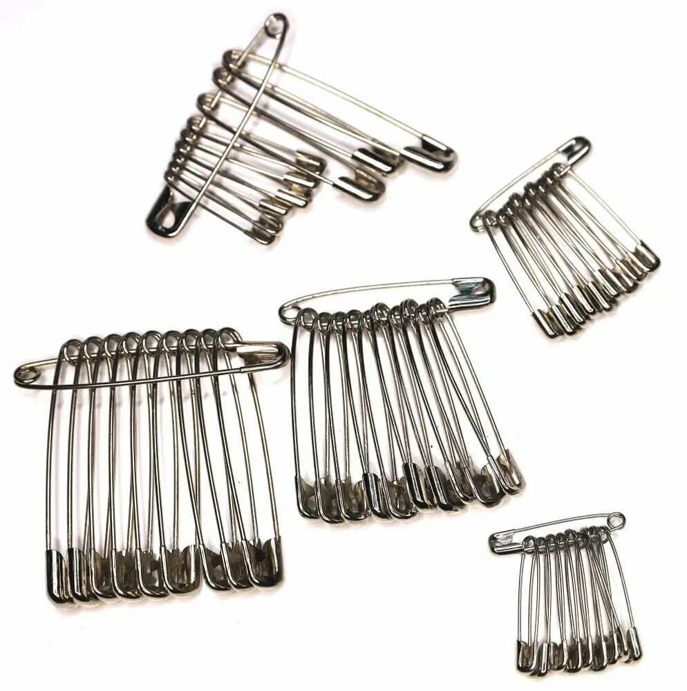 Булавка 5.5 см, 50 шт, цвет: серебристый