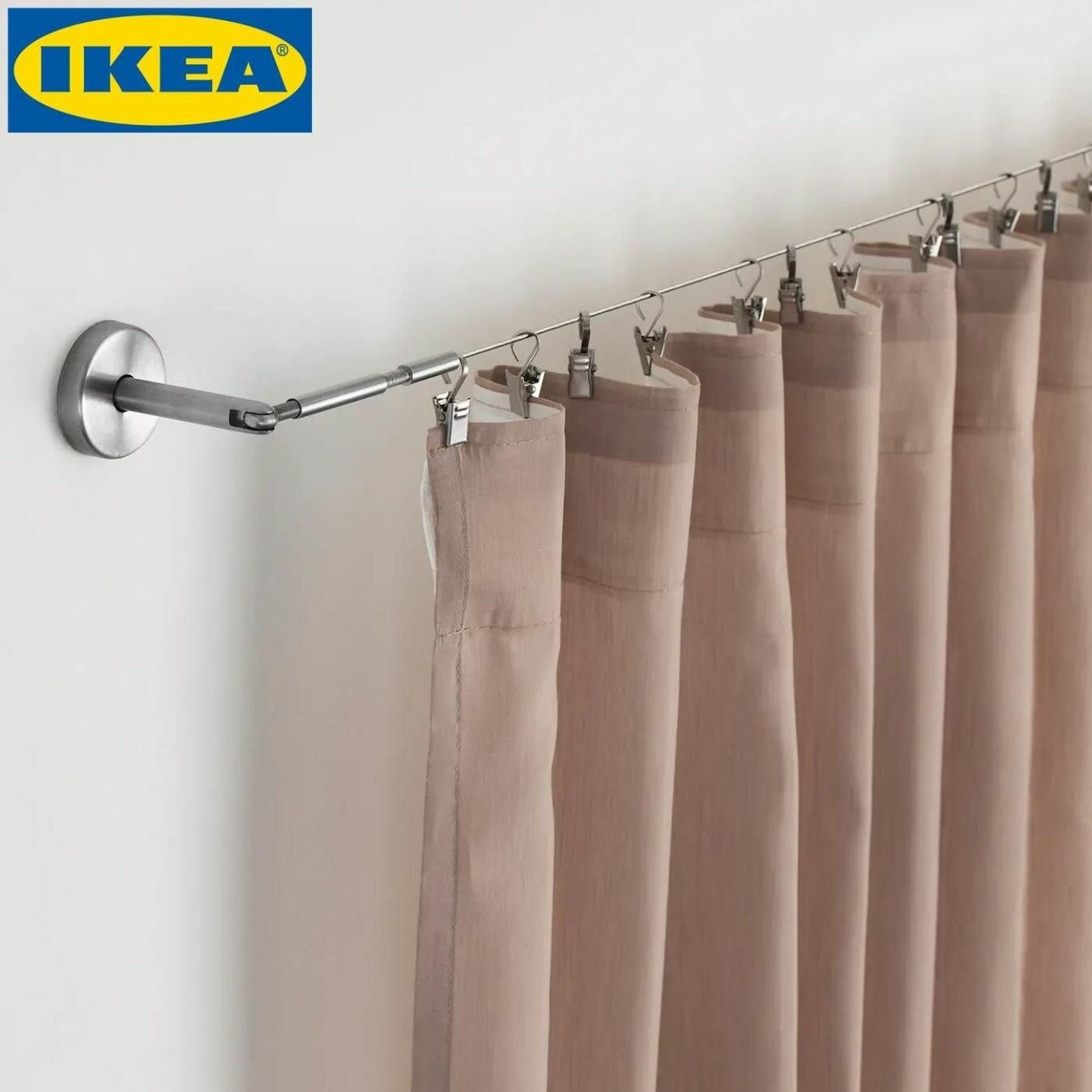 Ikea Карниз для штор струнный однорядный, 5 м