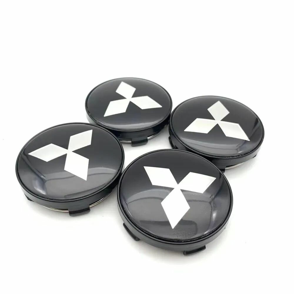 Пылезащитные колпаки для легкосплавных дисков Mitsubishi/Колпачки на диски Мицубиси 60/56/10, комплект из 4 штук диск Mitsubishi влезут.