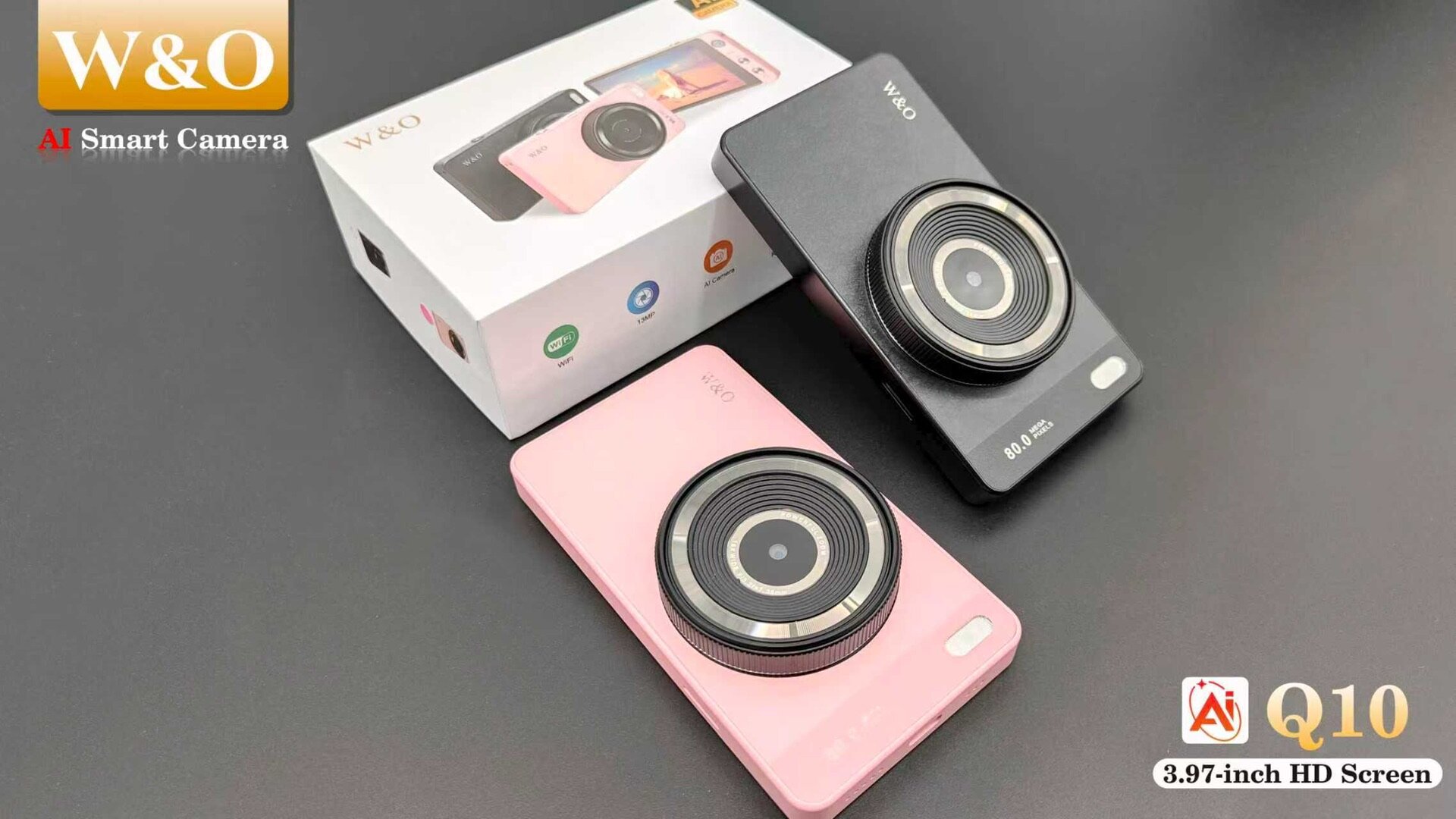 Фотоаппарат , 8 МП+80 МП, Интеллектуальная камера с искусственным интеллектом, Сенсорный дисплей, Карта памяти 32 ГБ