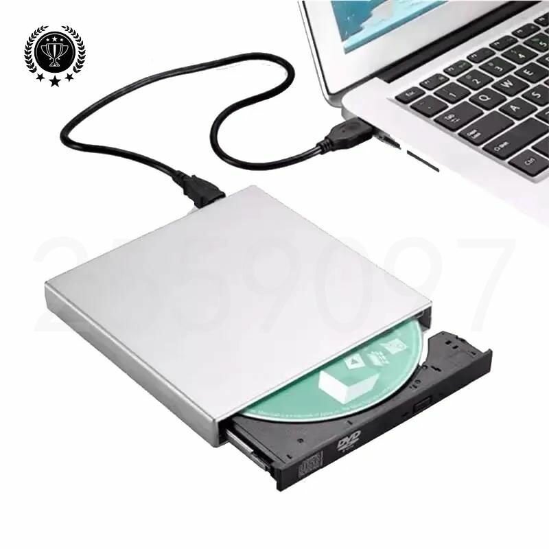 GM Внешний дисковод CD/DVD - USB 2.0 - с записью и чтением, оптический привод для ноутбука, компьютера