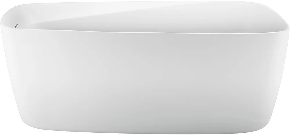 Акриловая ванна Aquanet Trend 260052 170x78, на ножках, левая, отдельностоящая, белая, матовая, со сливом-переливом, овальная
