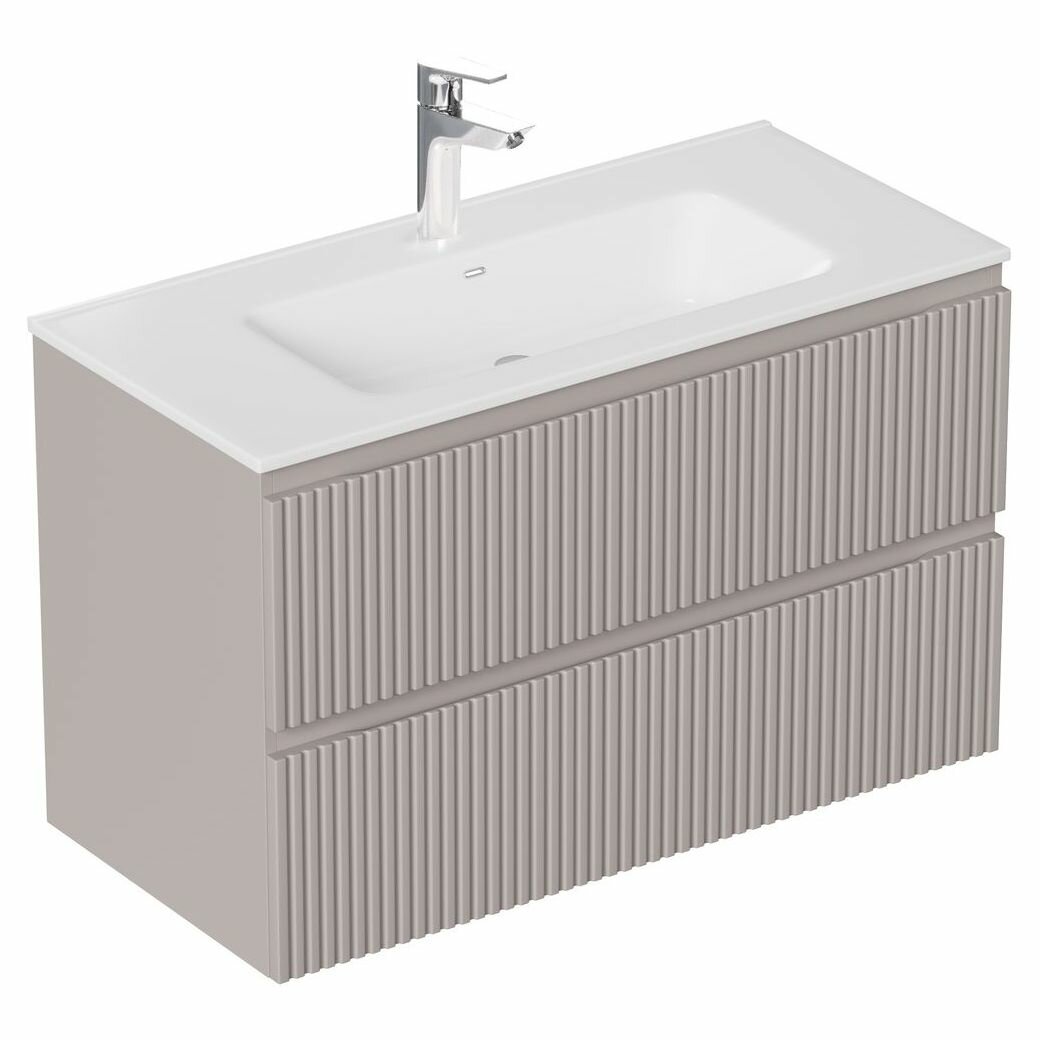Тумба с раковиной Aquanet Джейн 2.0 120 мокко