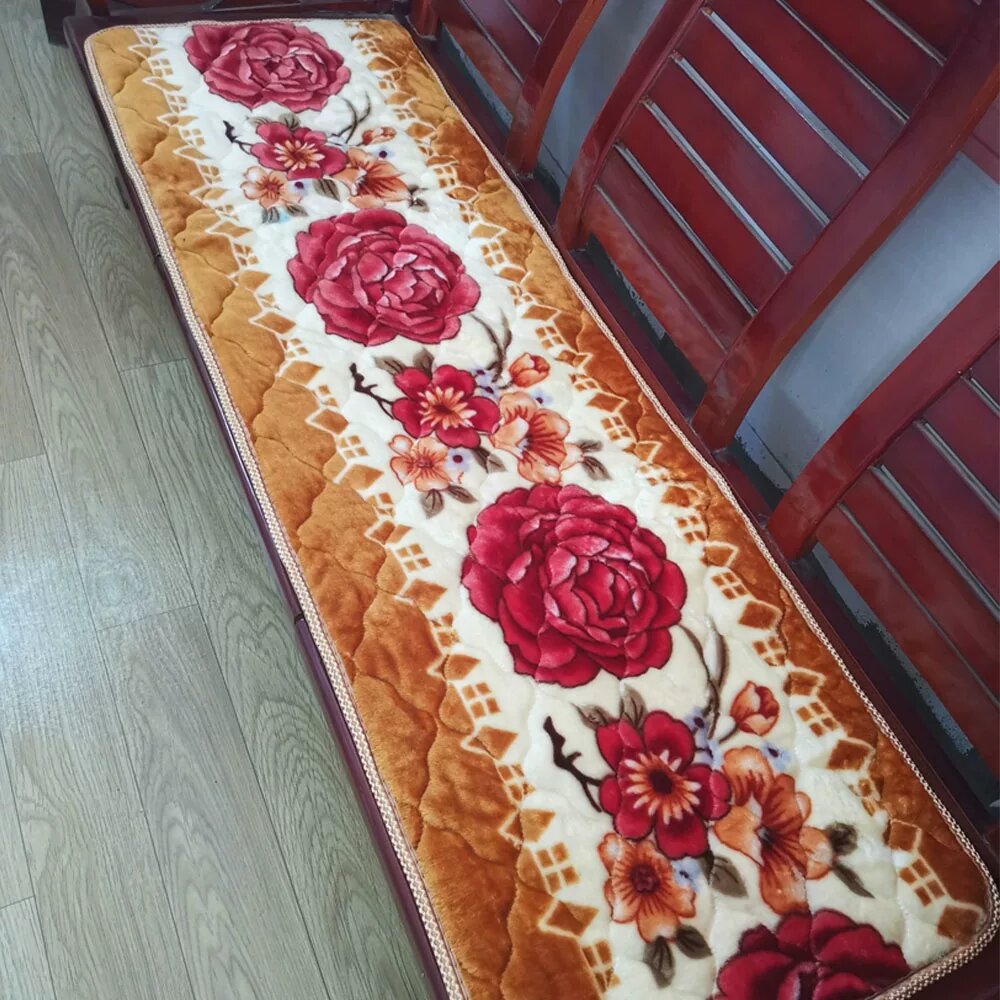 Непроскальзывающая желтая подушка для дивана на два места, 50x100см, утолщенная ткань, идеальна для маленьких помещений