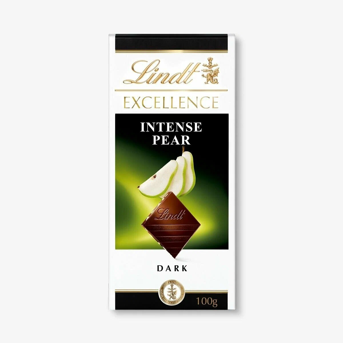 Шоколад тeмный нежный с грушей и кусочками миндаля Lindt Excellence POIRE INTENSE, 100 гр (Швейцария)