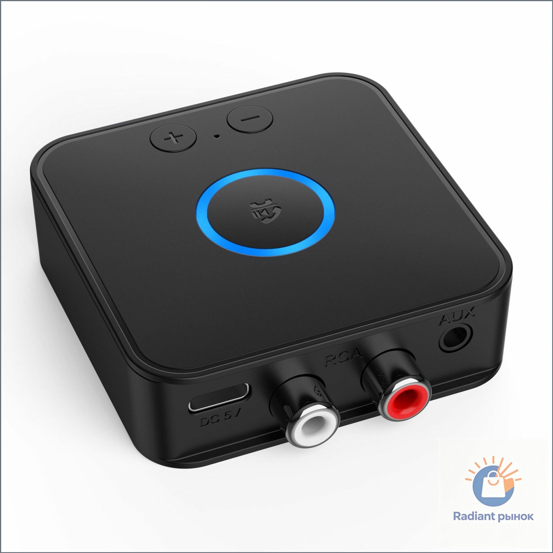 Беспроводной аудиоадаптер Bluetooth 6.0 с функциями приёмника и передатчика, AUX/RCA