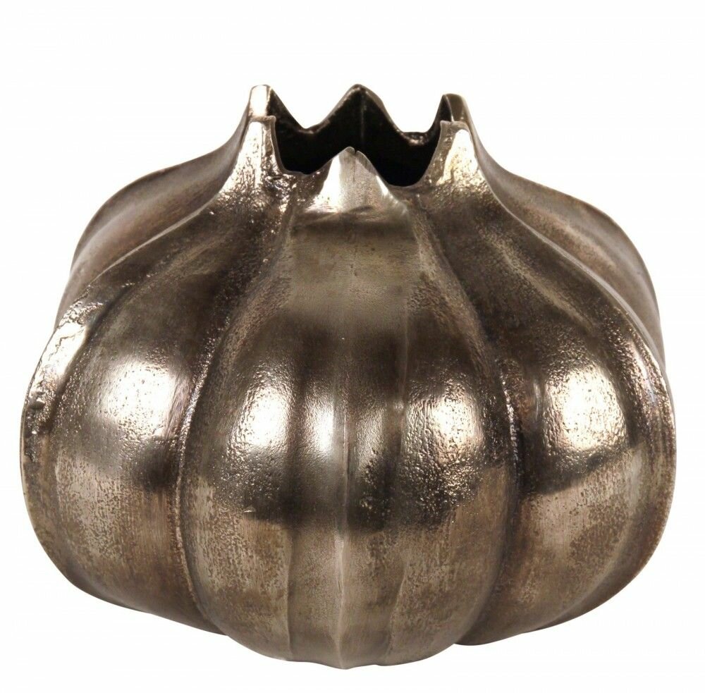 Ваза в форме граната, металл, цвет бронза, H:18 cm W:26 cm D:26 cm