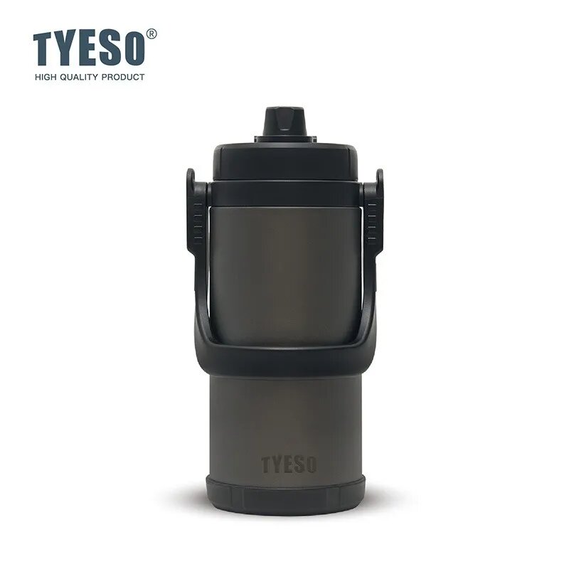 Вакуумная бутылка TYESO из нержавеющей стали 2000 мл Черный, 2.0L, black