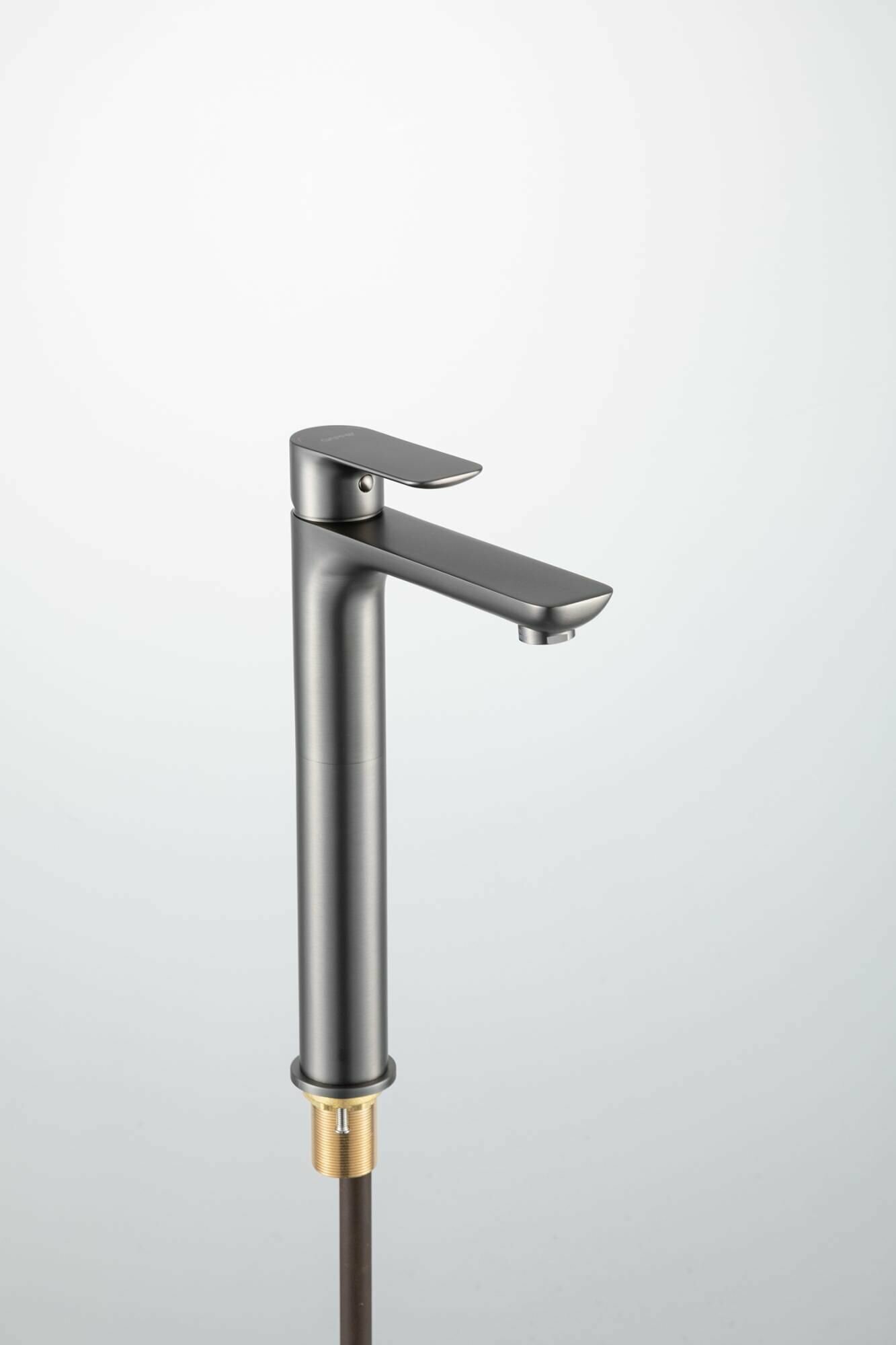 Смеситель для раковины Gappo Noar G1DT04SO8-UV92BC оружейная сталь