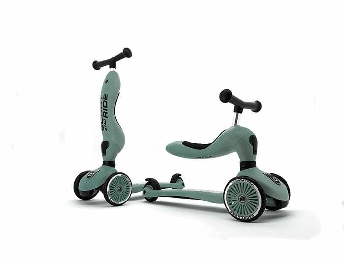 DECATHLON самокат Scoot and Ride Highwaykick 1-Forest, черный/зеленый
