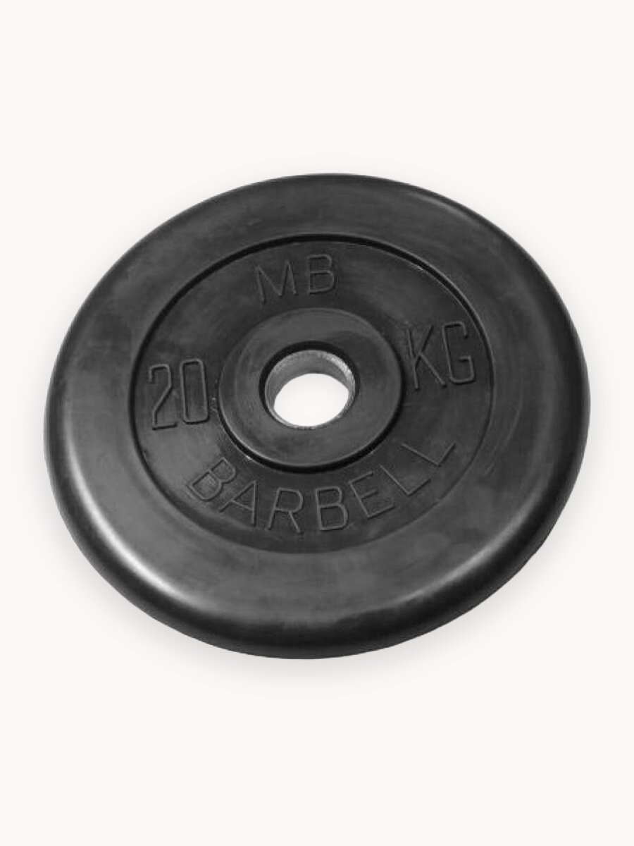 Диск обрезиненный BARBELL MB (металлическая втулка) 20 кг / диаметр 51 мм