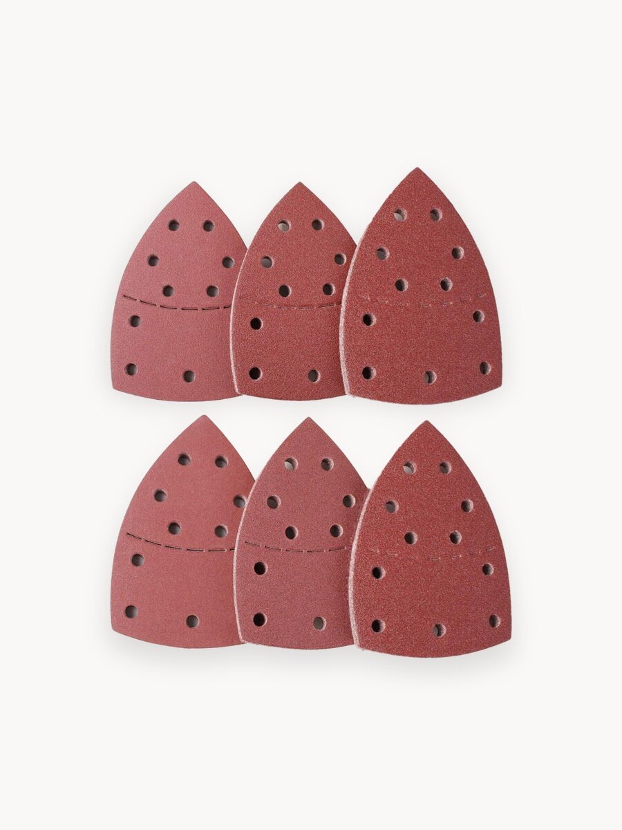 Набор шлифовальных листов дельтавидных, на липучку 102х150 мм, Р600, 10 шт