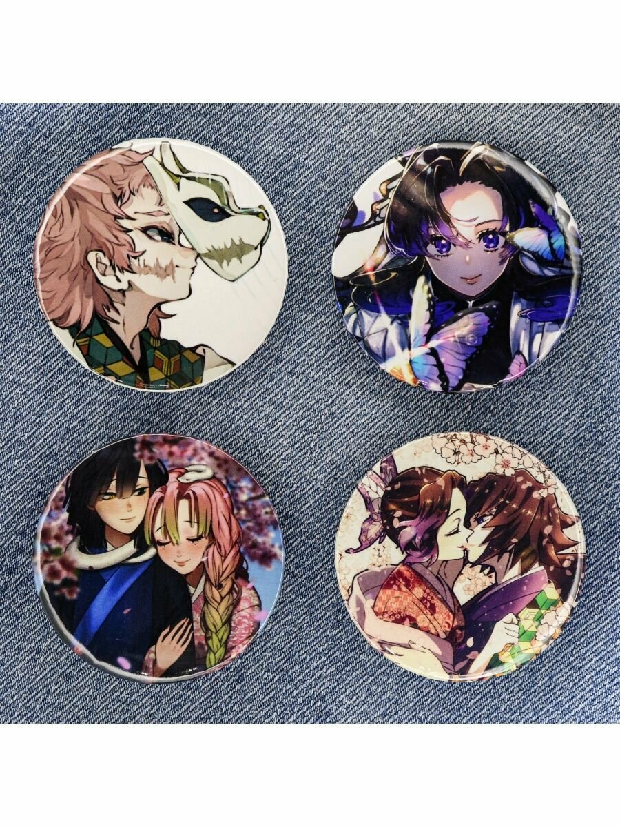 Набор значков аниме серии Demon Slayer