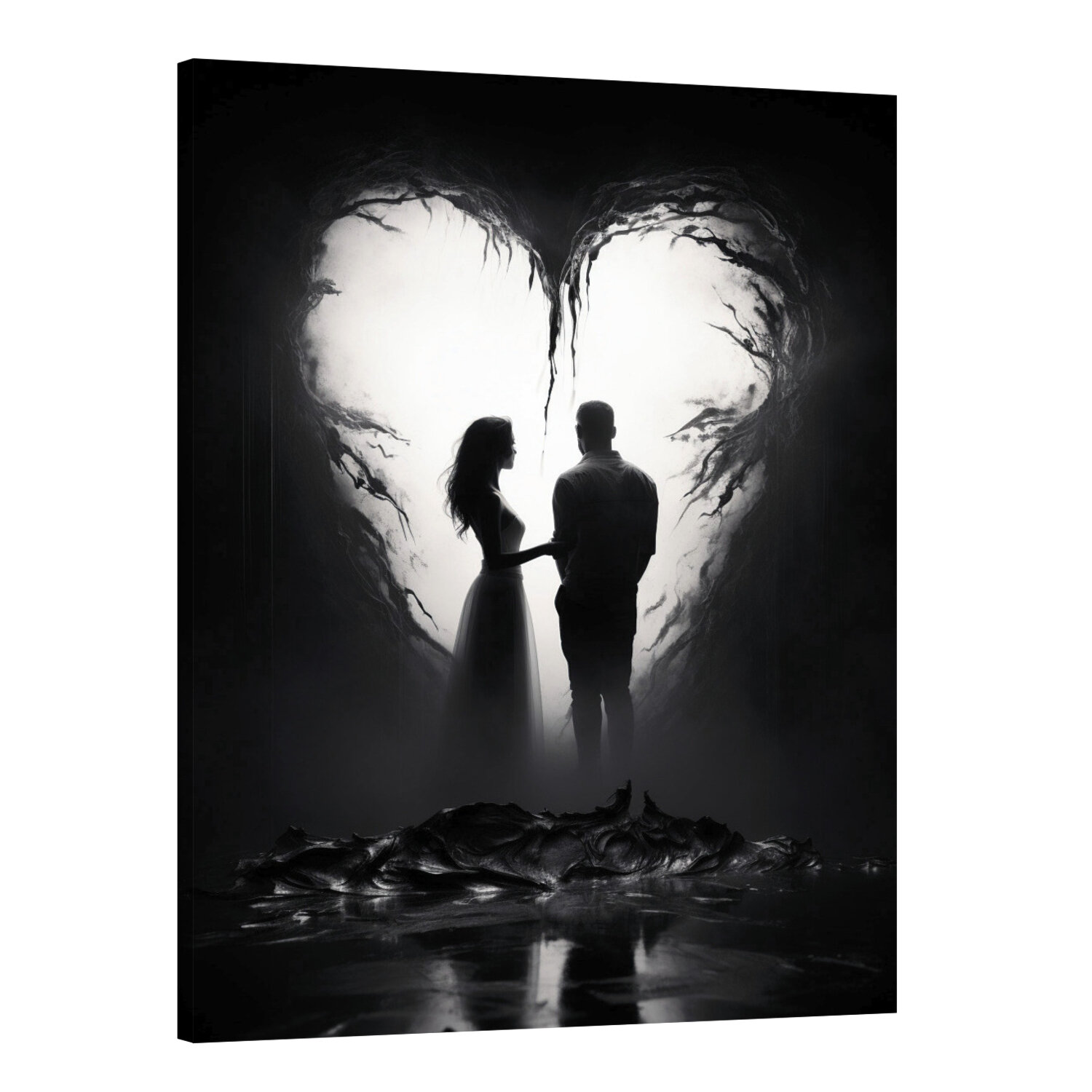 Интерьерная картина 50х70 "Встреча двух сердец"