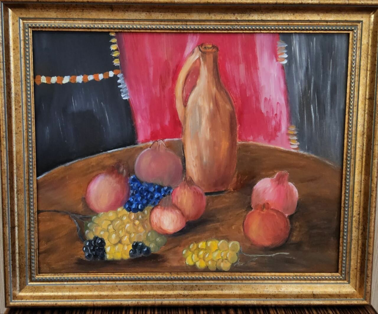 Картина в раме. Миляева Нина. "Армянский натюрморт". Холст, масло, 40x50. Авторская живопись.