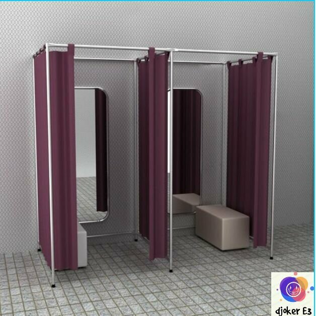 Примерочная кабина, отдельно стоящая, двойная L1100 мм В2150 мм H2000 мм
