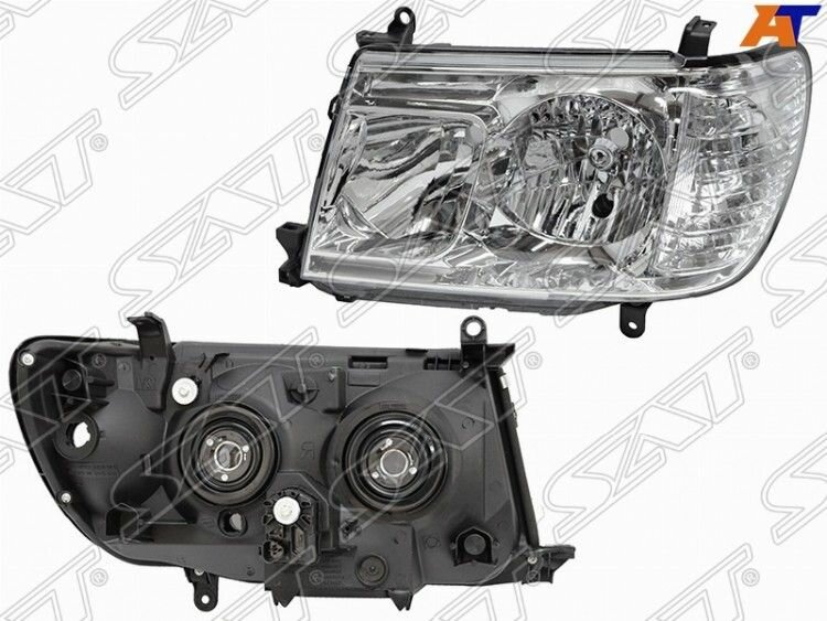 Фара Toyota Land Cruiser (J100) 05-07 (Слева/ Галоген/ С электрокорректором) Sat арт. ST21211H9LLDEM