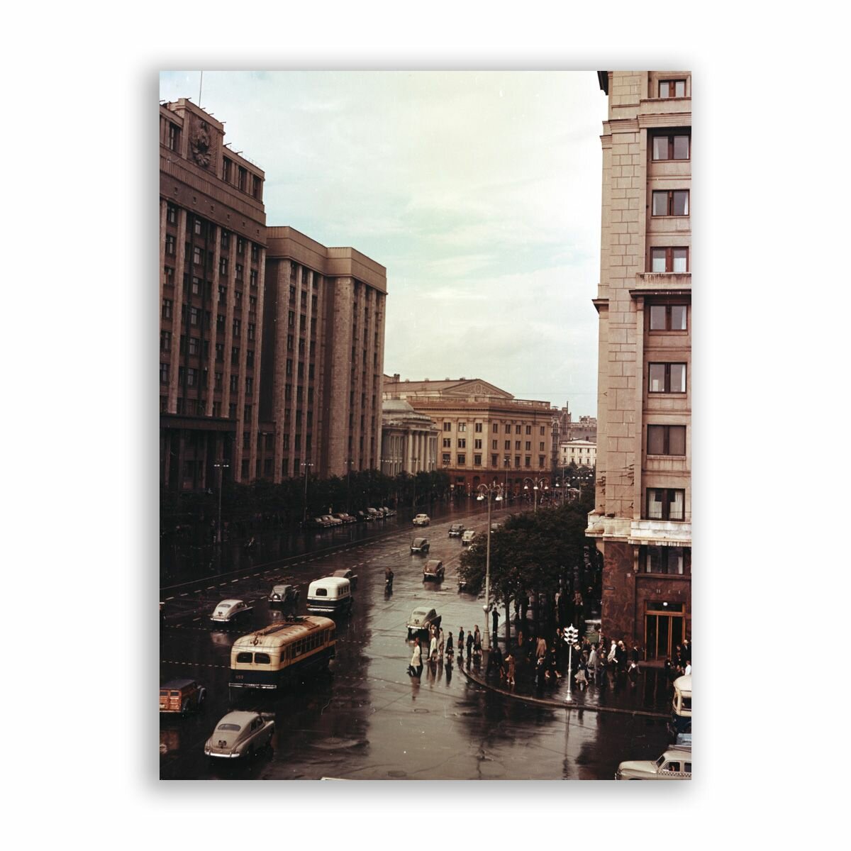 Советский постер, плакат на бумаге / Старая Москва / Размер 60 x 80 см