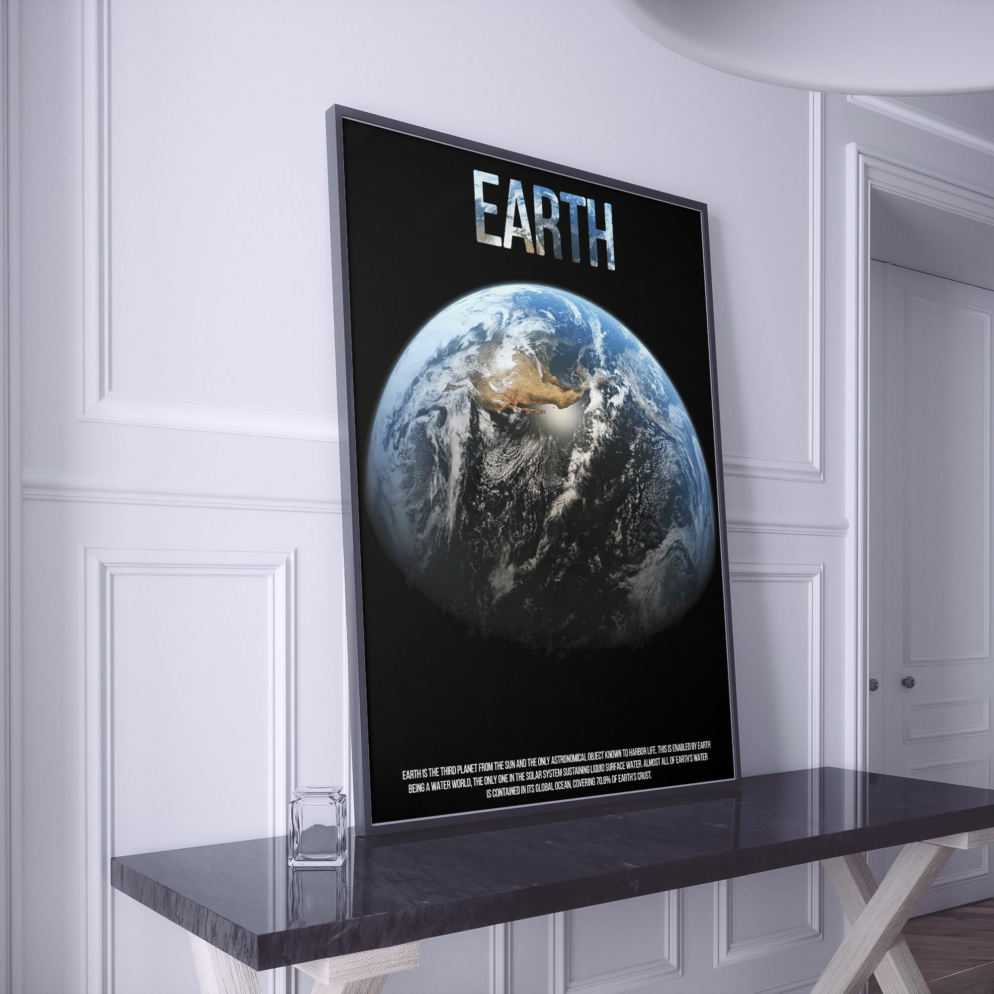 Постер космос, планета Земля 40x50