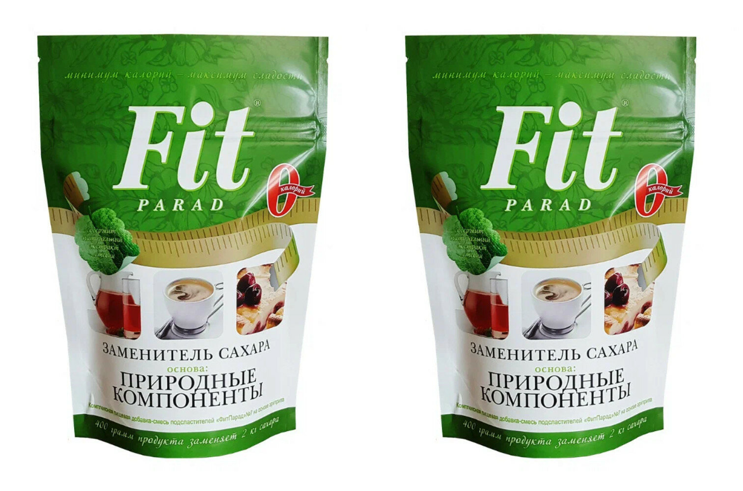 Заменитель сахара Фит Парад № 7 Смесь на основе эритрита и стевии, 500 гр, 2 уп.