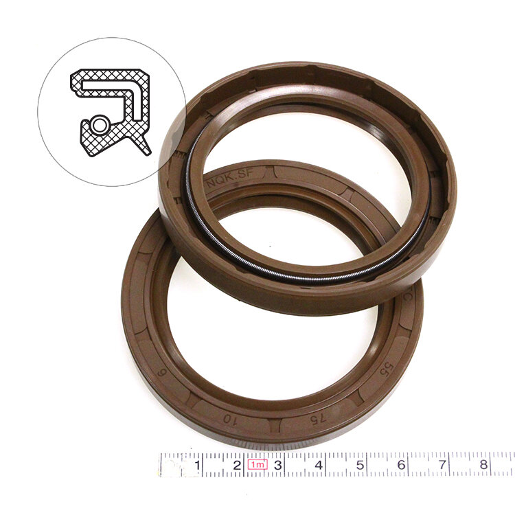 Манжета армированная (Сальник) 55х75х10 (тип 2 / TC) 75FKM (упаковка 10 шт.)