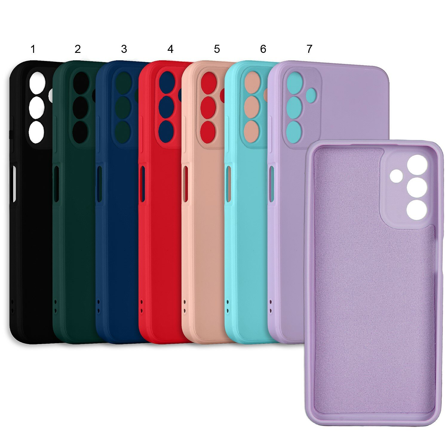 Чехол на Samsung Galaxy A04s с защитой камеры и подкладкой из микрофибры, силиконовый, Темно-Синий