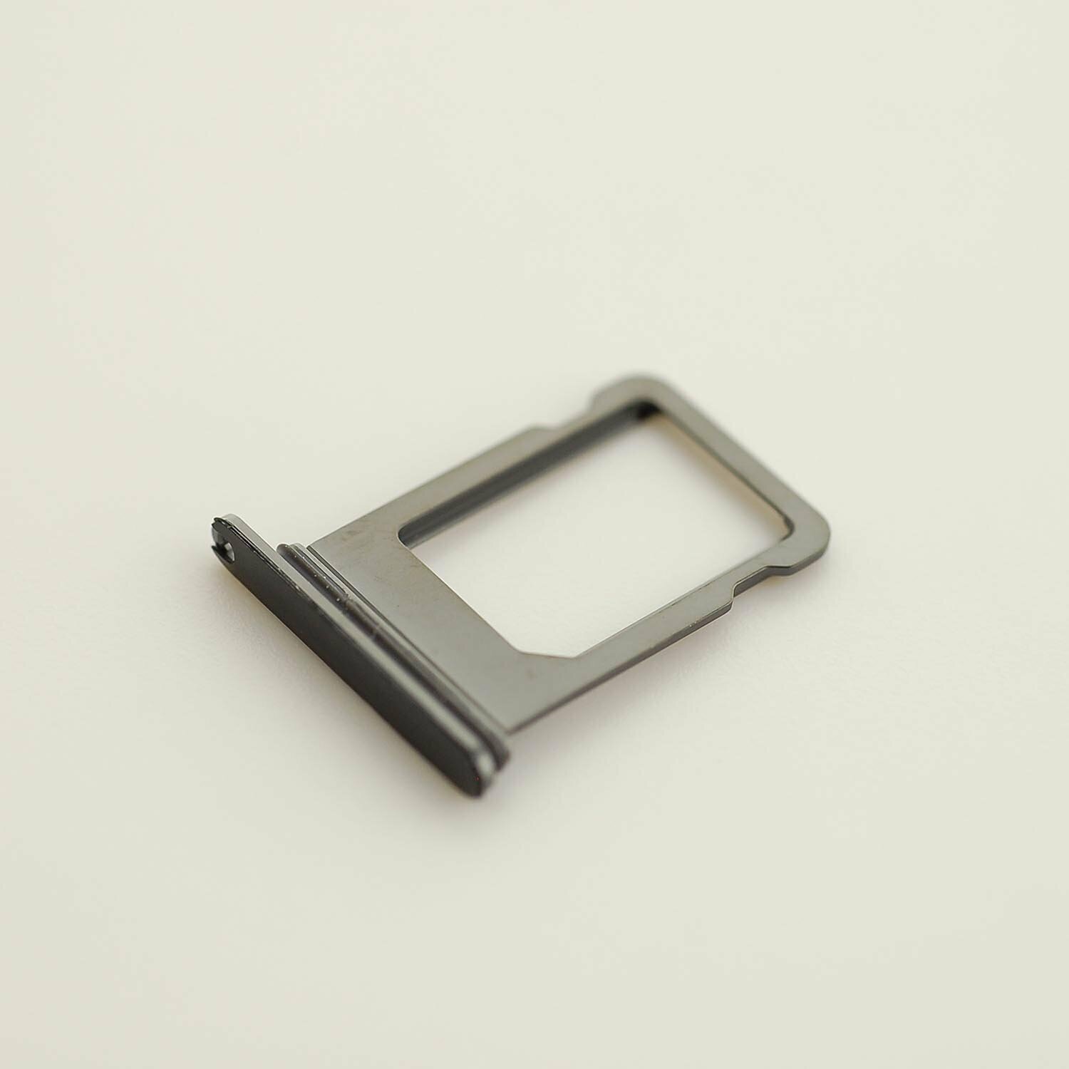 Слот SIM-карты для iPhone XS черный (single-sim)