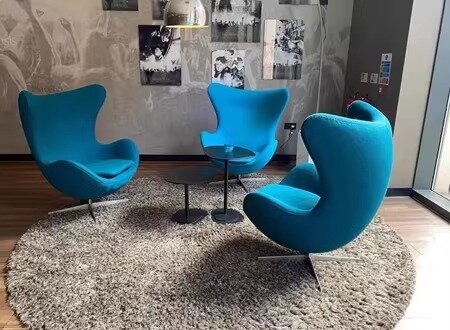 Кресло дизайнерское Egg Chair, тканевая обивка (другой цвет на заказ)