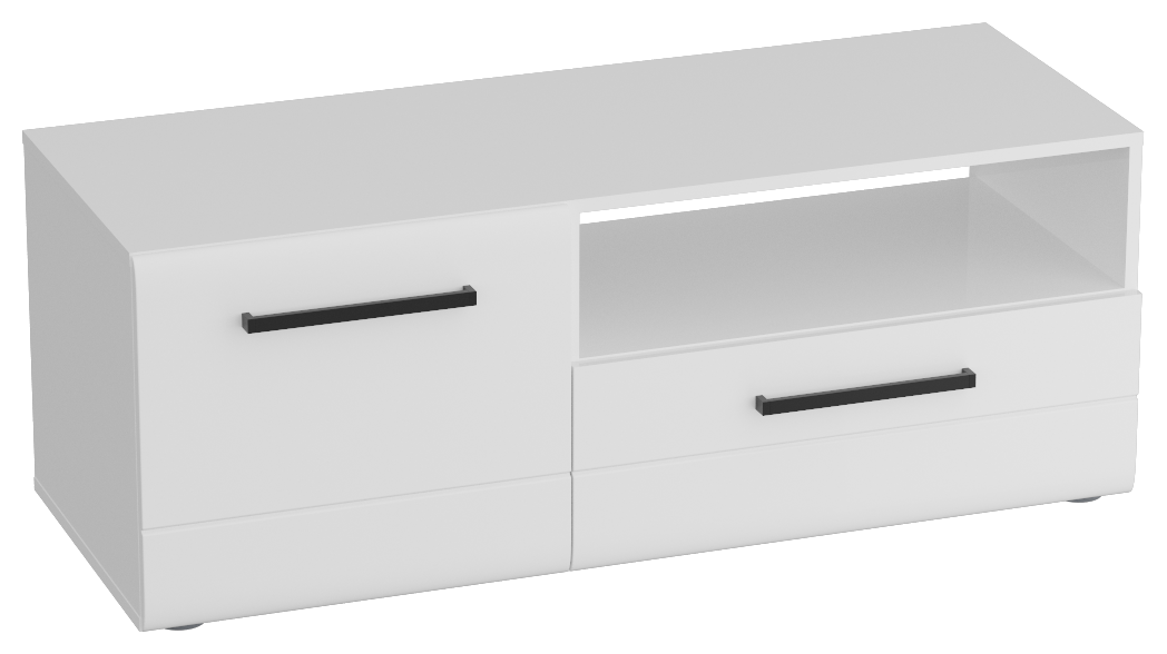 Тумба 1220 белый аляска. белый глянец высокая 122х47х47