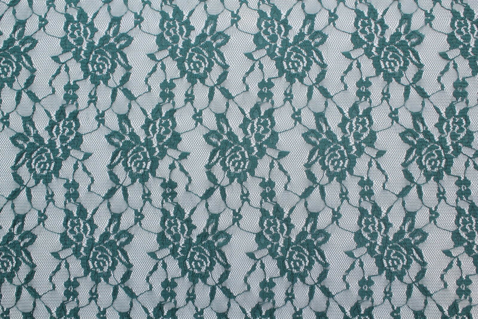 Ткань Кружевной гипюр цвета тёмно-зелёной морской волны, ш146см, 0,5 м