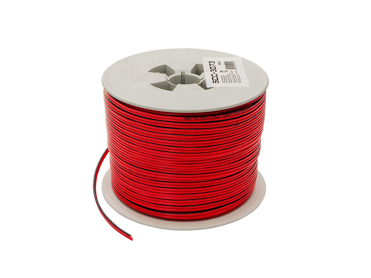 Кабель акустический AurA SCC-3073, OFC, красный, 0.75мм2, 100м/катушка