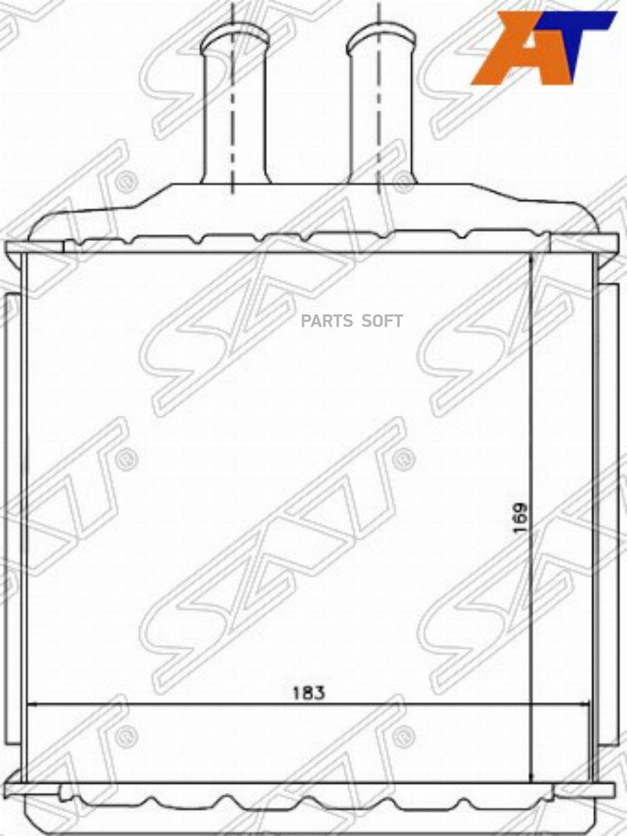 Радиатор отопителя салона Chevrolet Lacetti 04-13 / Tacuma 02-08 SAT ST-CVW1-395-0 | цена за 1 шт