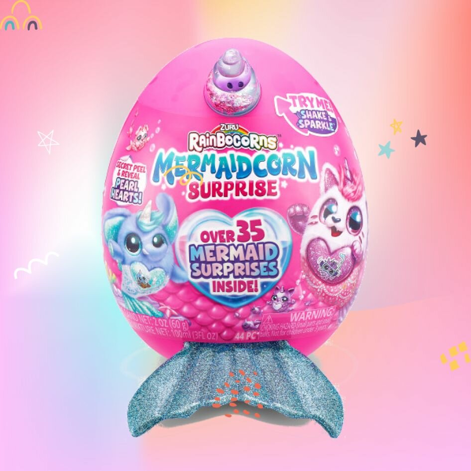 Мягкая игрушка Zuru RainBocorns Mermaidcorn Surprise яйцо зуру русалка Синий 24 см