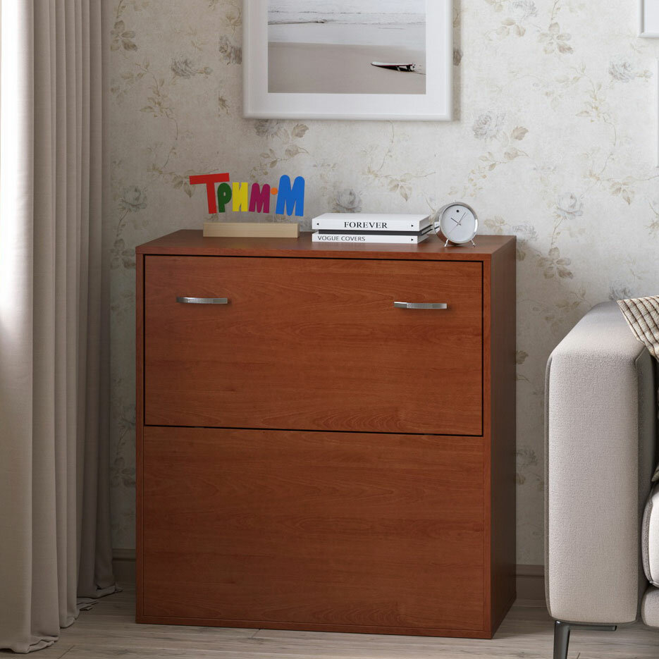 Тумба для белья с откидной дверкой 12004 (цвет: вишня)