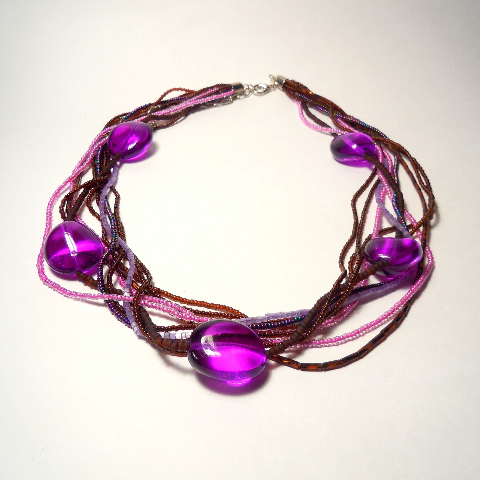 Колье, жемчуг имитация, бисер