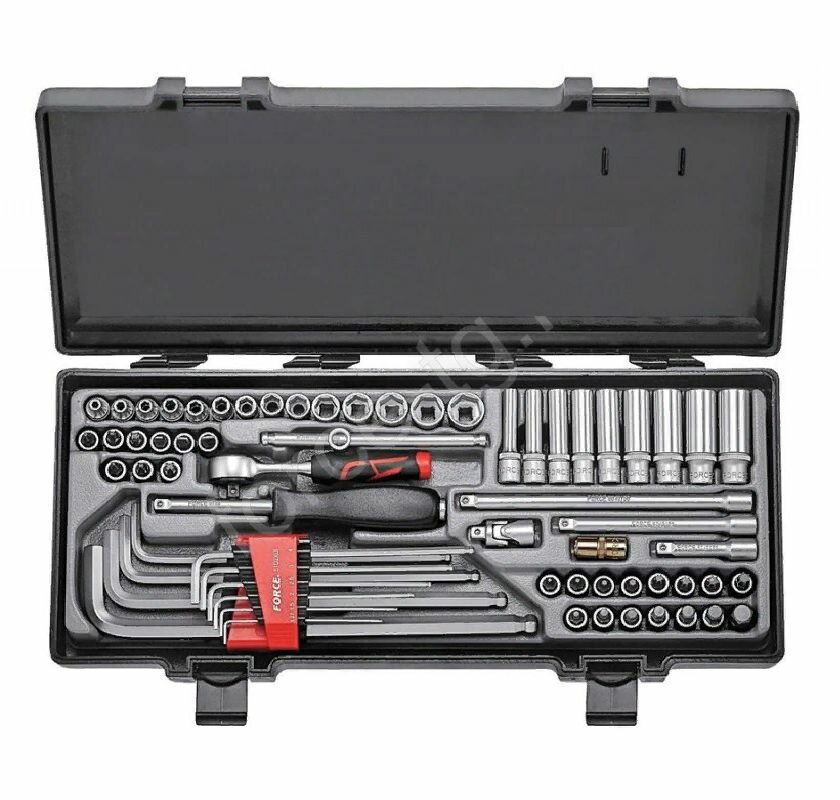 Набор 1/4 головок и приспособлений 65предметов FORCE 2641