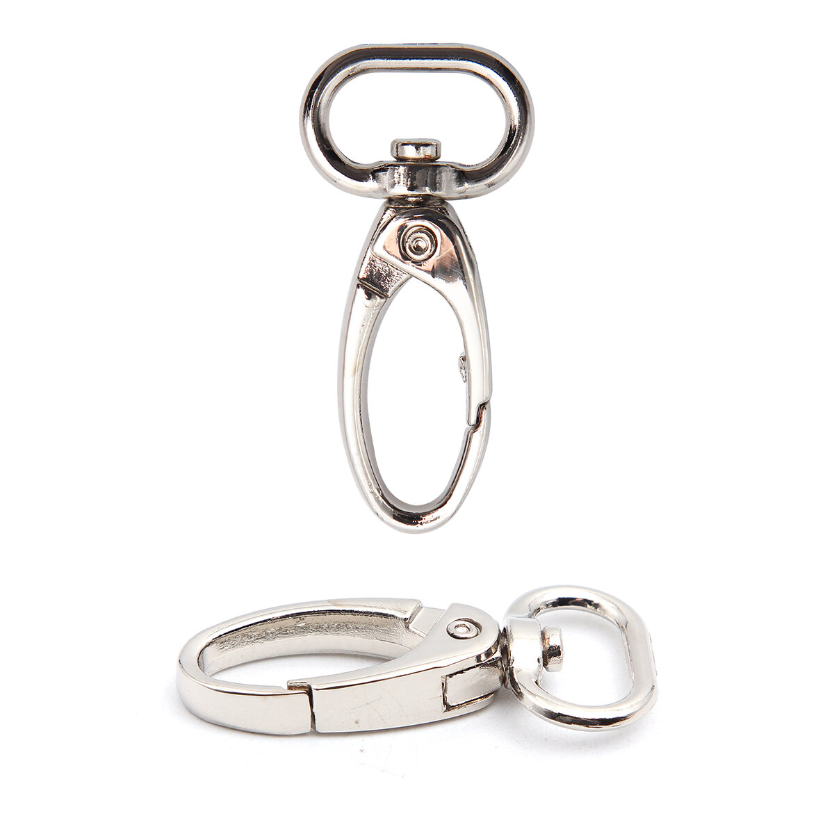 Карабин для сумки поворотный с рамкой, 15 мм (22*43 мм), металл (никель), 4 шт