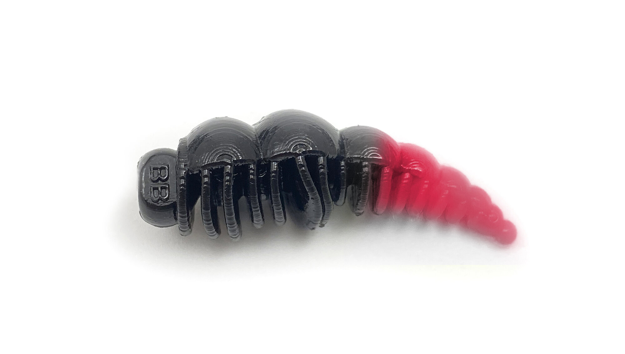 Boroda Baits Larva XL приманка черный и ярко-розовый 8 шт для рыбалки и ловли окуня