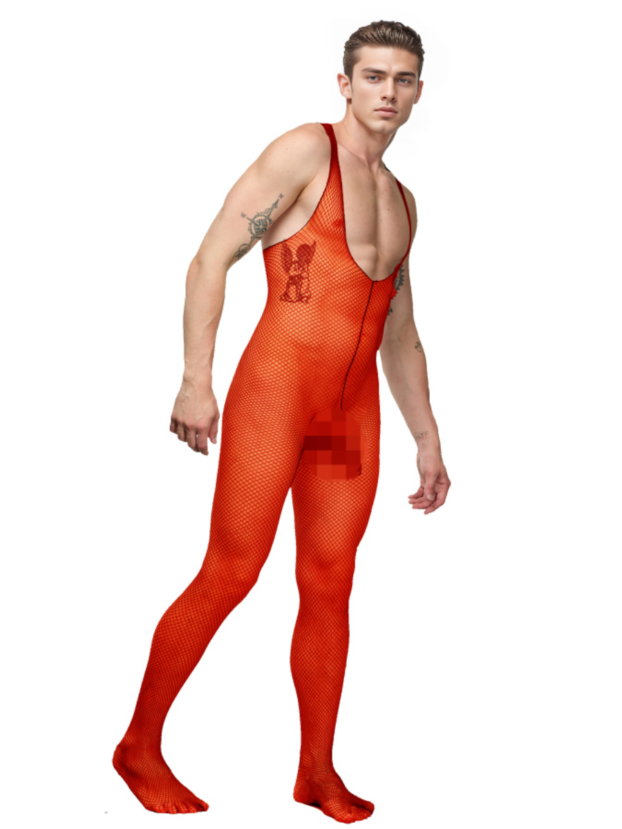 Мужской кэтсьют в сетку красный LaBlinque LB15723 S/M (44-46)