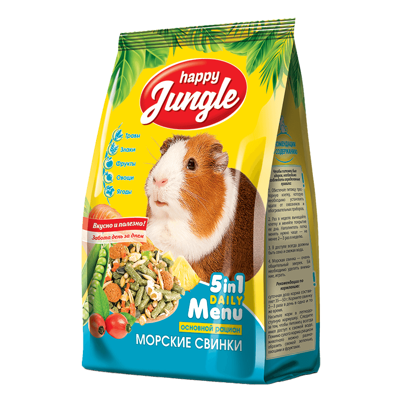 Корм Happy jungle для морских свинок, 400 гр