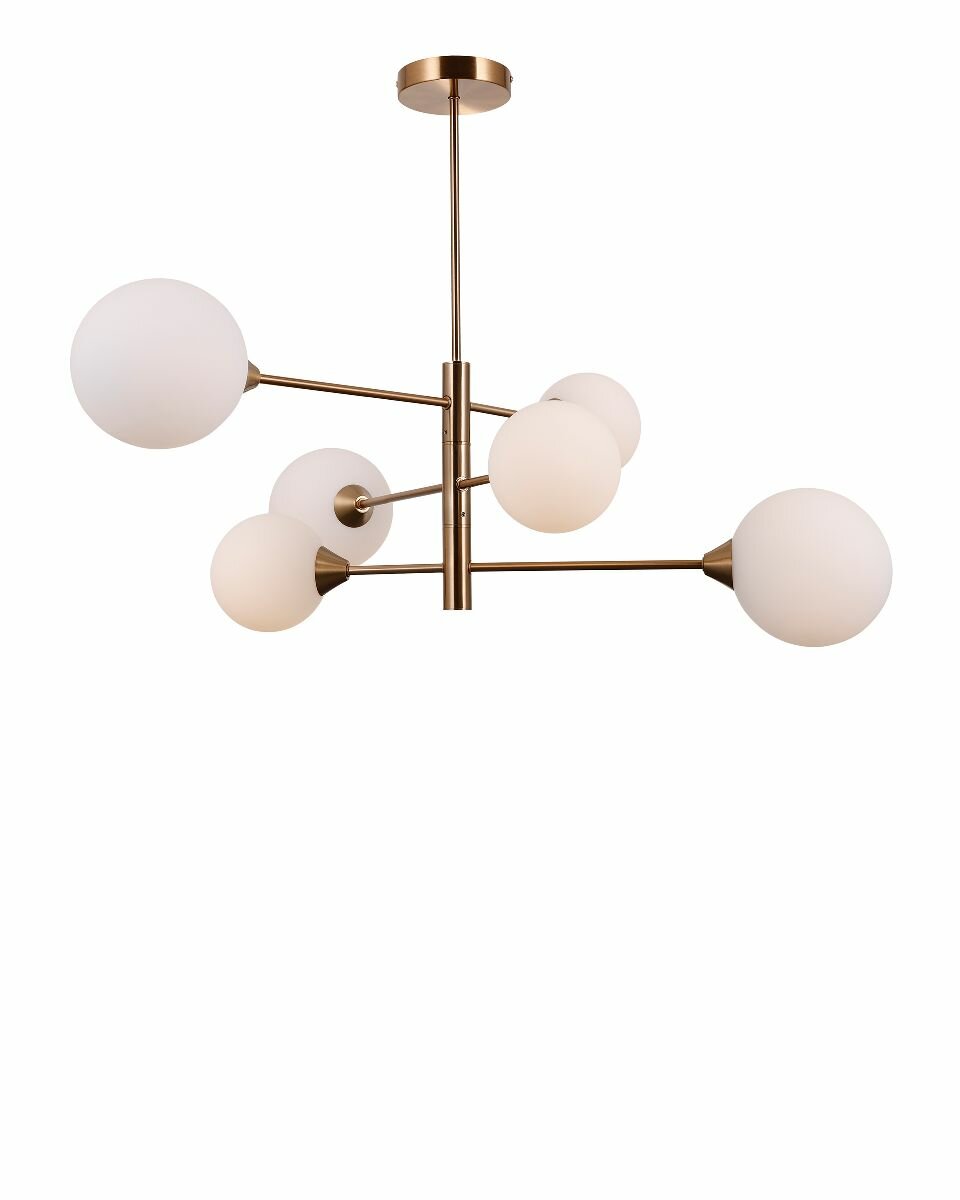 Люстра Moderli "Molecule" V10838-6P, белая, светодиодная, 6 ламп, E27