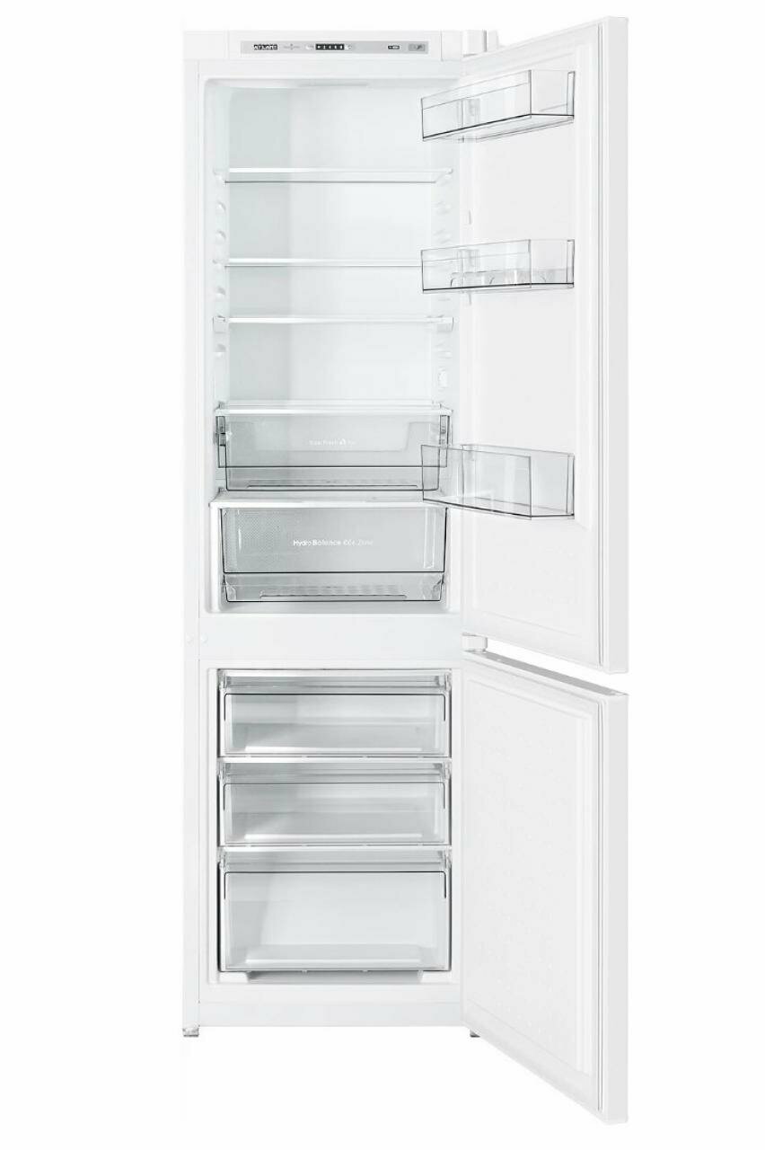 Встраиваемый холодильник атлант ХМ 4319-101, двухкамерный, объем 254л, белый