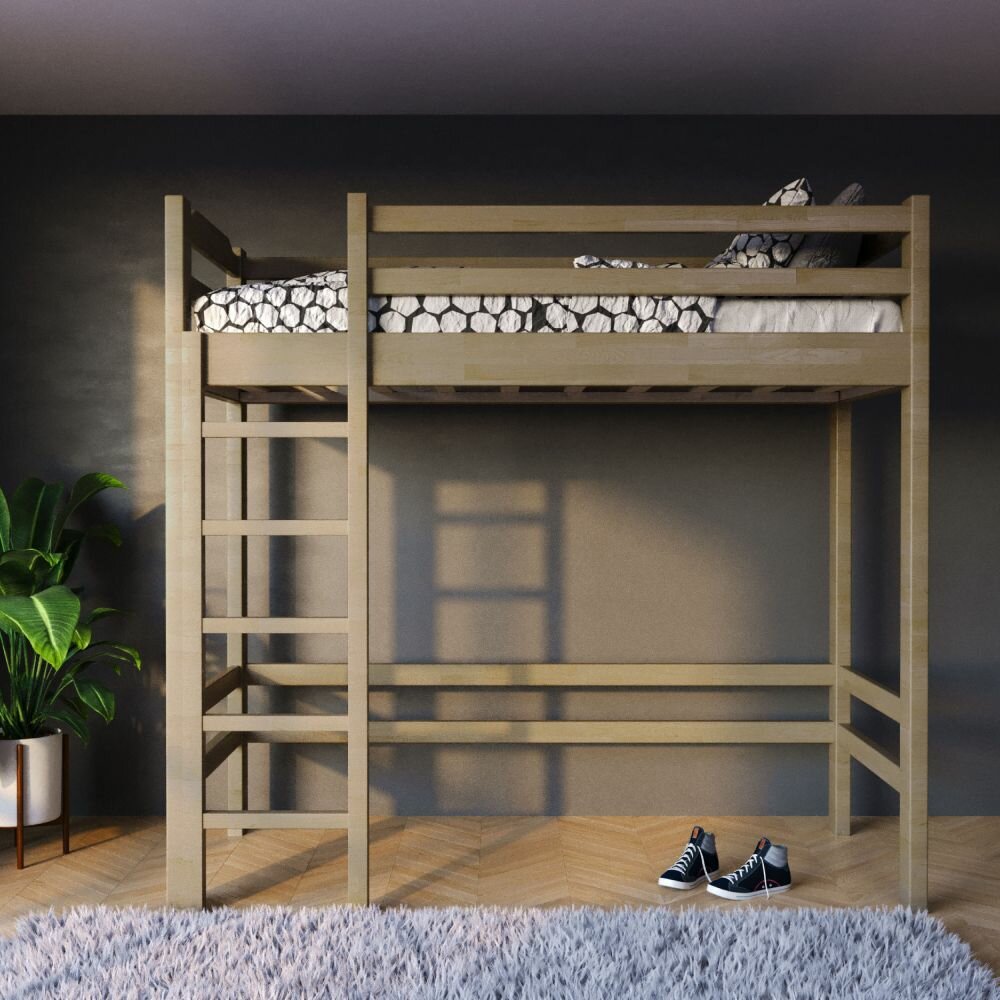 Детская кровать чердак 70x190 Лицей цвет Орех