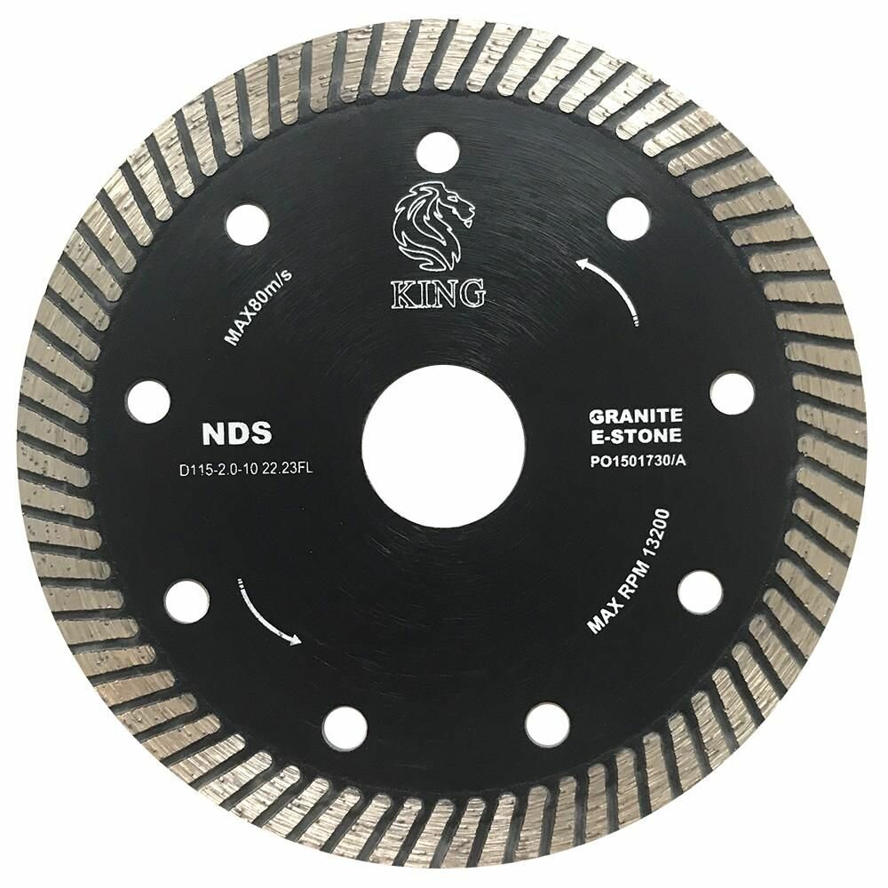Диск алмазный для резки гранита KING Turbo 115/22,23 мм