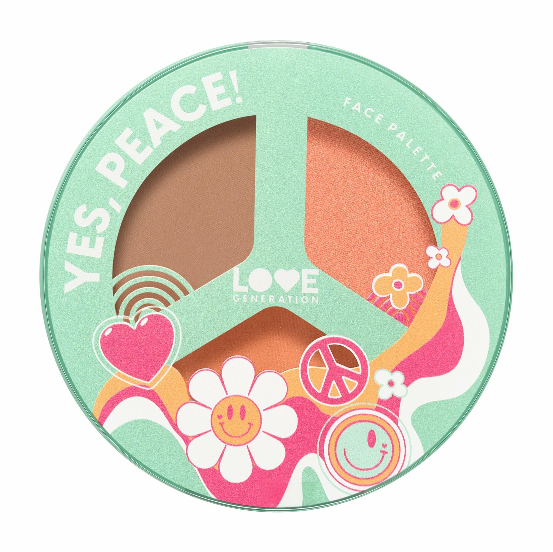 LOVE GENERATION Палетка для лица Yes Peace, 9,6 г, 01